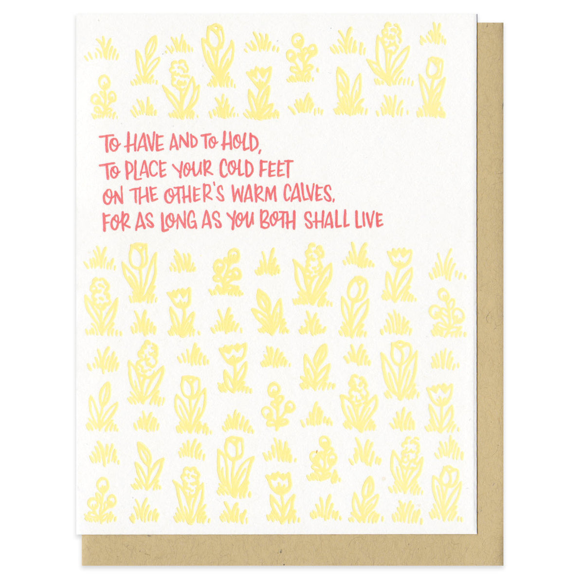 Cold Feet, Warm Calves Wedding Greeting Card – Frog & Toad Press