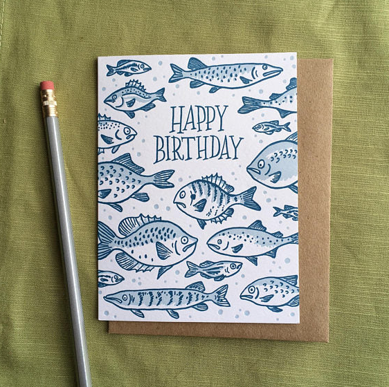 Happy Birthday Fish Greeting Card – Frog & Toad Press